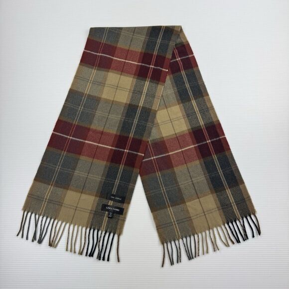 Linea Uomo | Accessories | Linea Uomo Mens Plaid Scarf Brown Tan Red ...